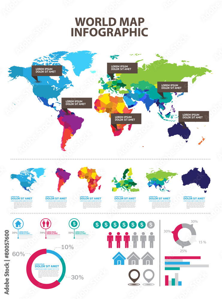 map infographic Stock Vector | Adobe Stock