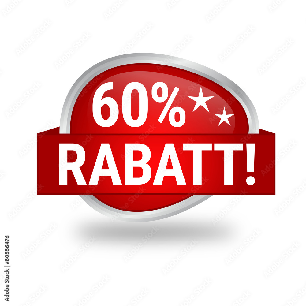 Stock-Vektorgrafik „Icon Button 60% Rabatt“ | Adobe Stock