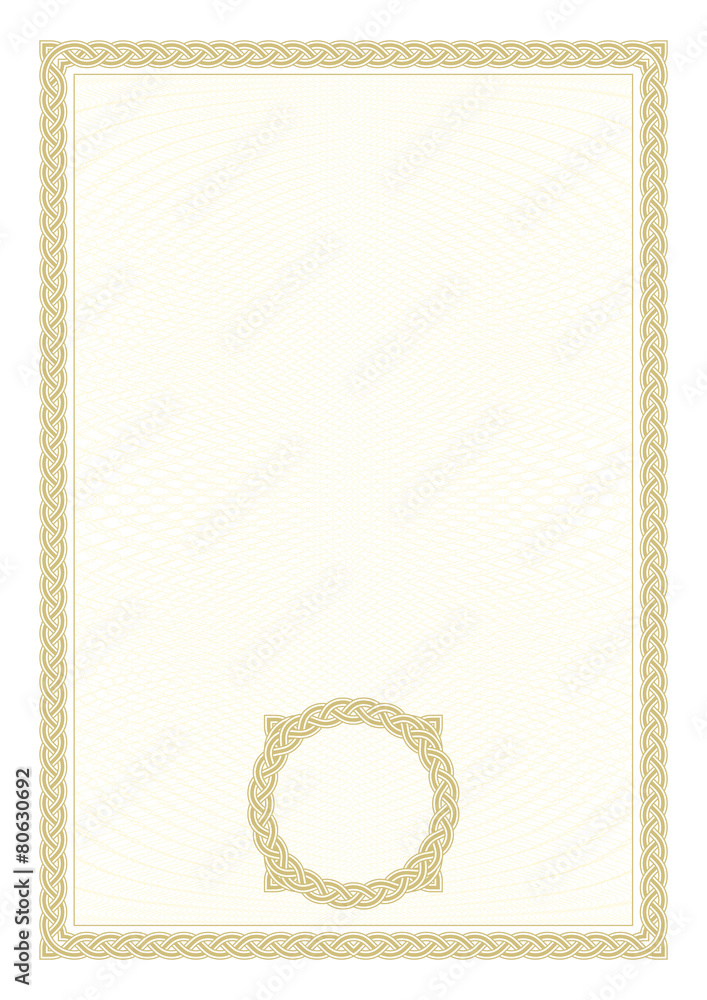 vertical Template certificate and diplomas, currency. Vector Stock ...