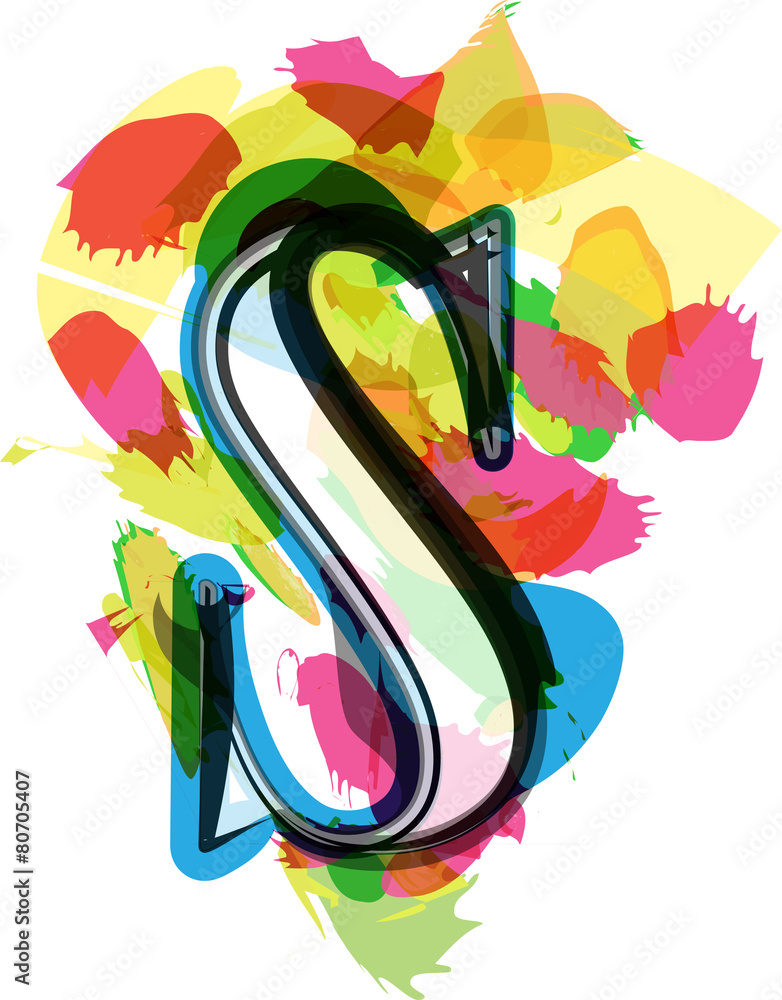 Artistic Font - Letter S Stock Vector | Adobe Stock