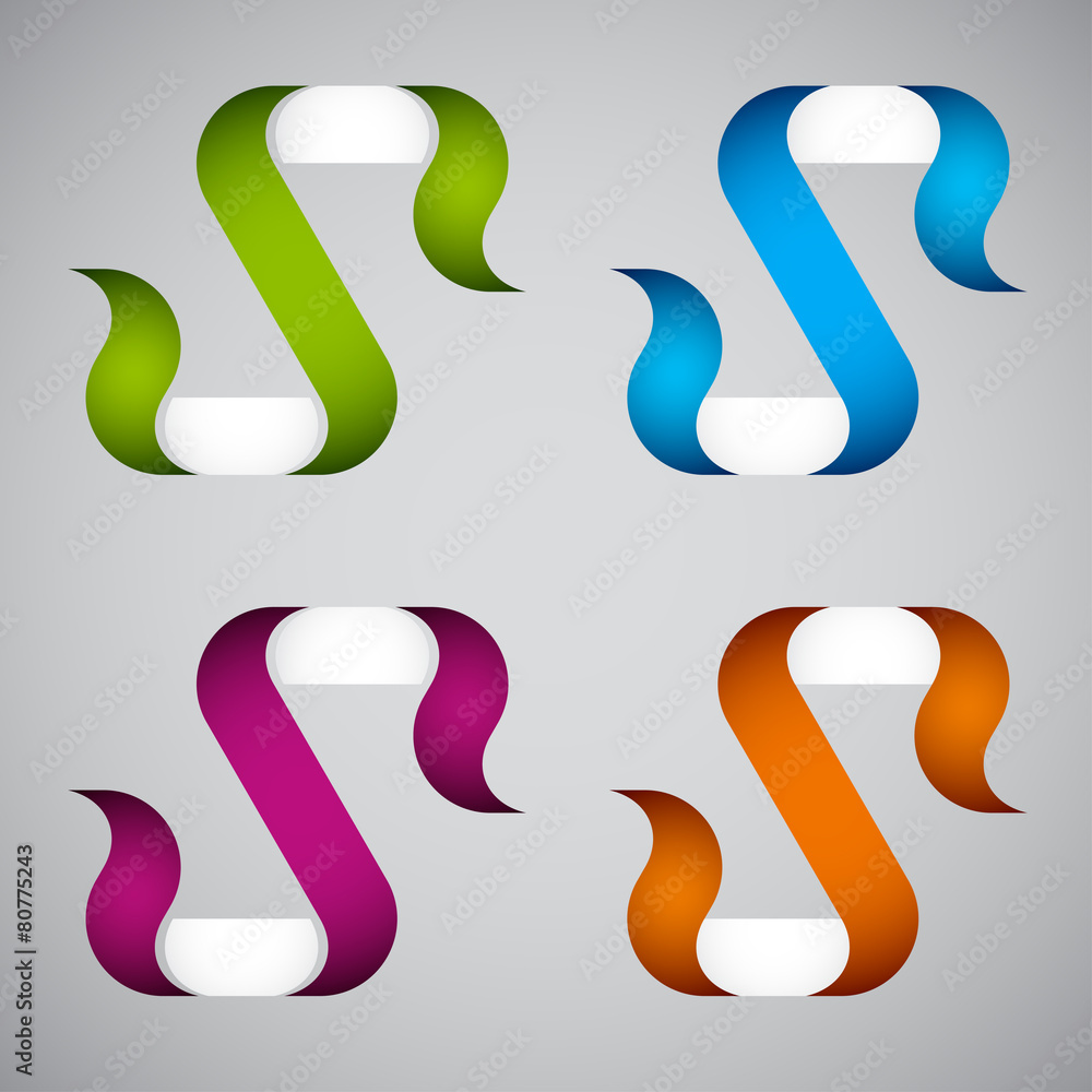 vector ornate letter S icons Stock Vector | Adobe Stock