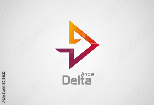 Delta Arrow logo vector Stock Vector | Adobe Stock