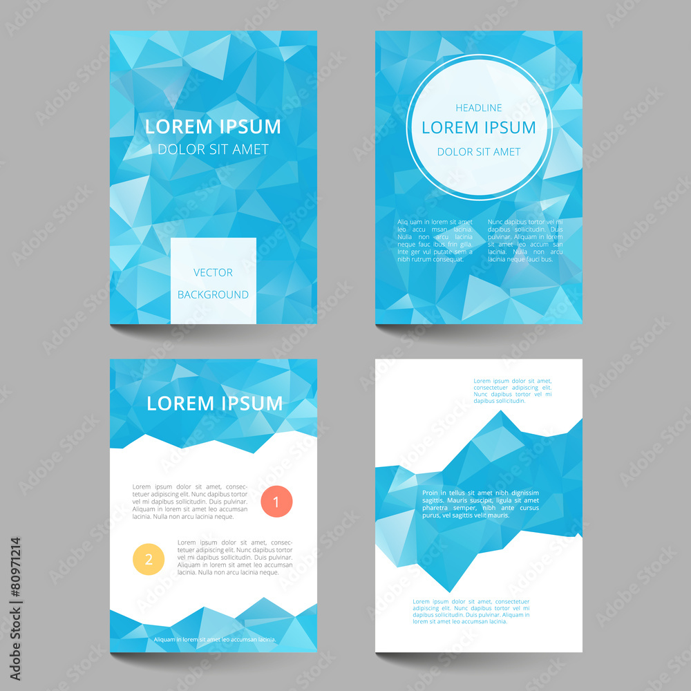 Document template low poly design Stock Vector | Adobe Stock