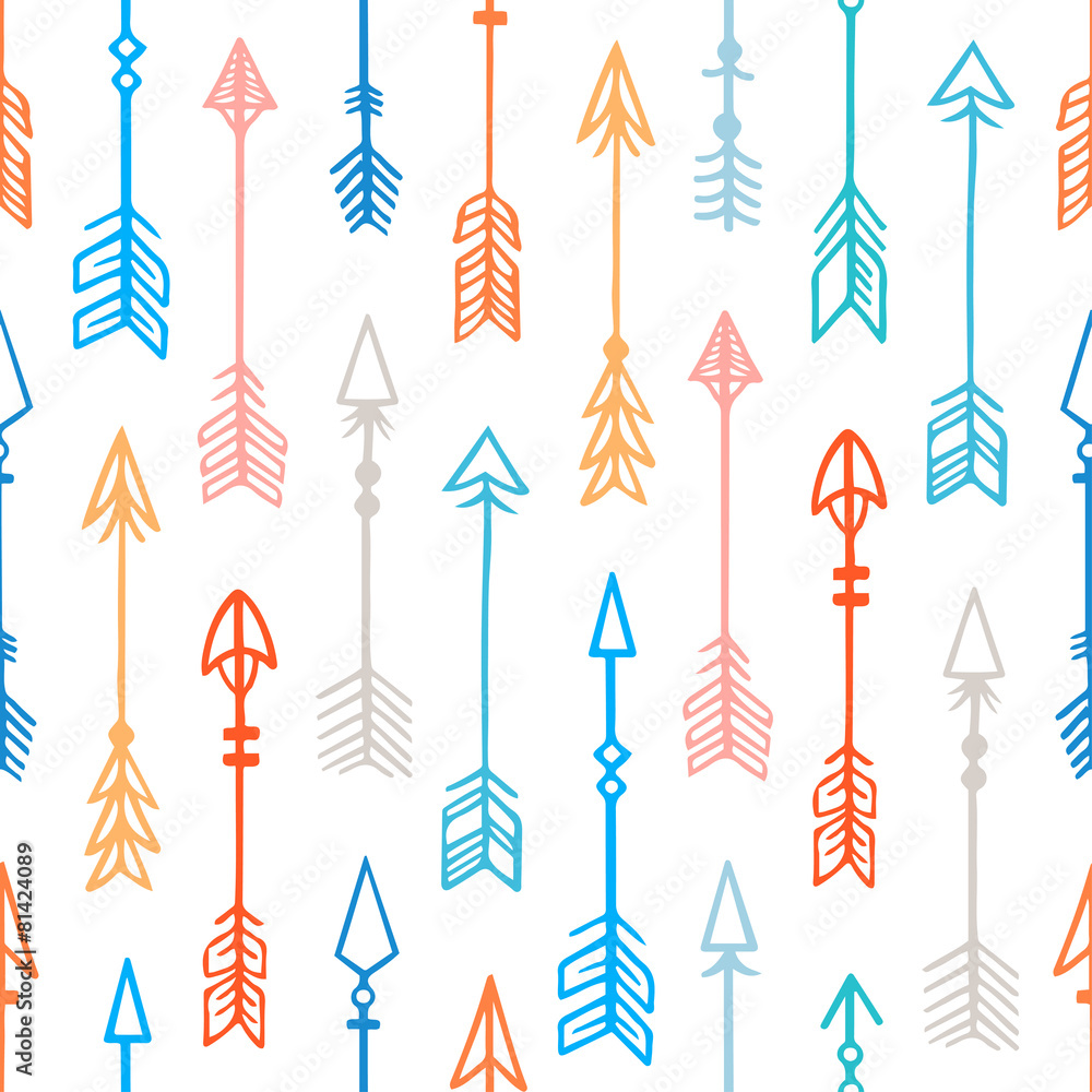 seamless background with colorful arrows Stock Vector | Adobe Stock