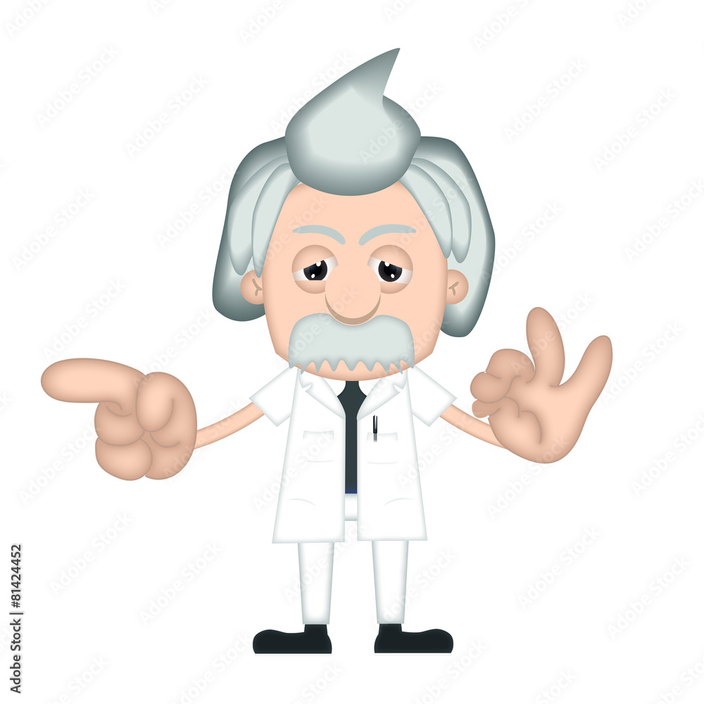 Funny Albert Einstein Cartoon Illustration Comic Stock Illustration ...