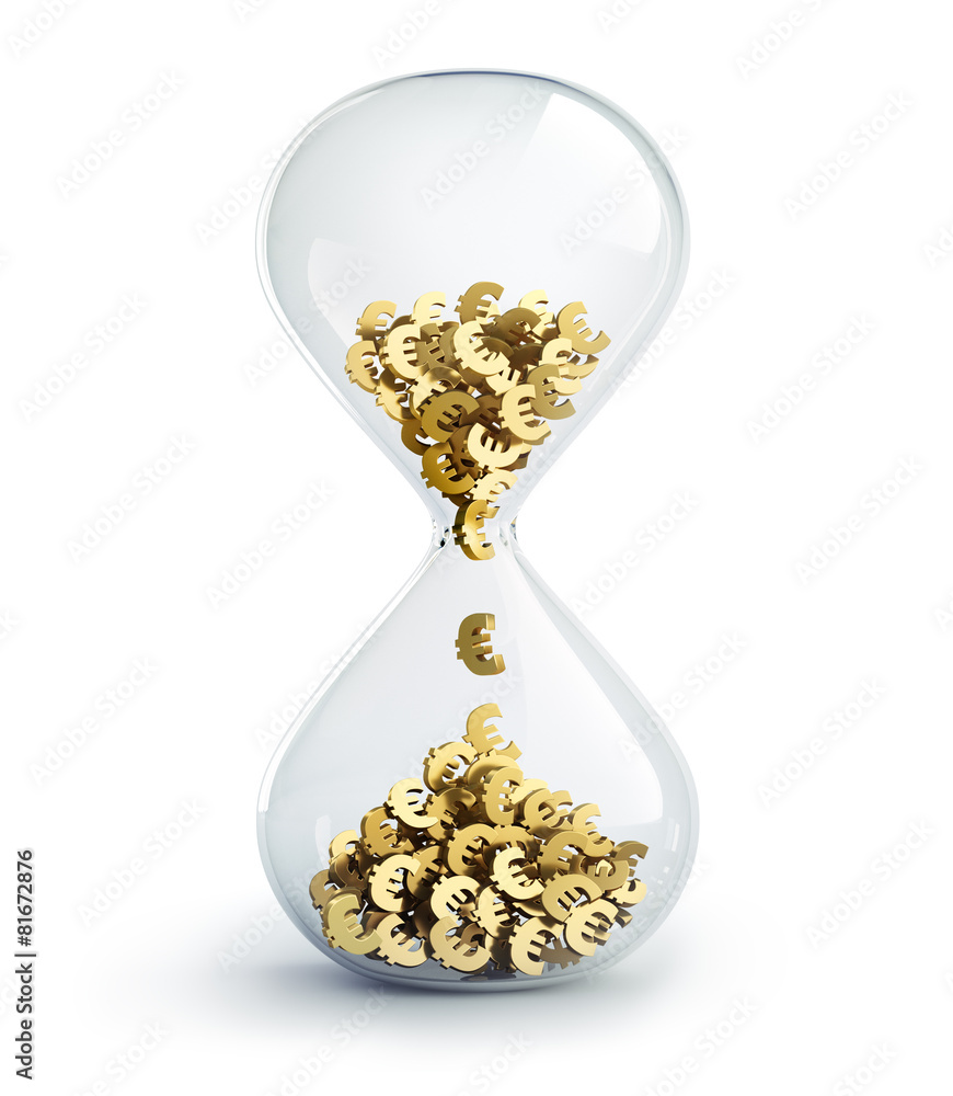 Ilustración de Stock Zeit ist Geld - Motiv vor Weiss | Adobe Stock