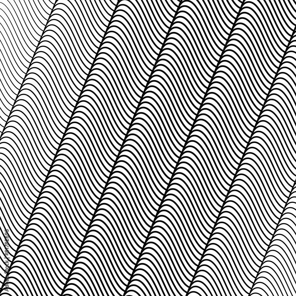 Wavy, undulating lines. Abstract vector Stock Vector | Adobe Stock