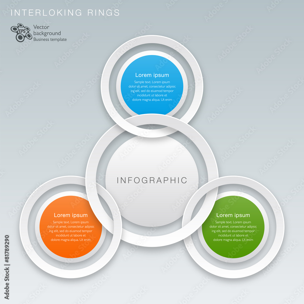 Interlocking White Rings #Vector Graphic Stock Vector | Adobe Stock