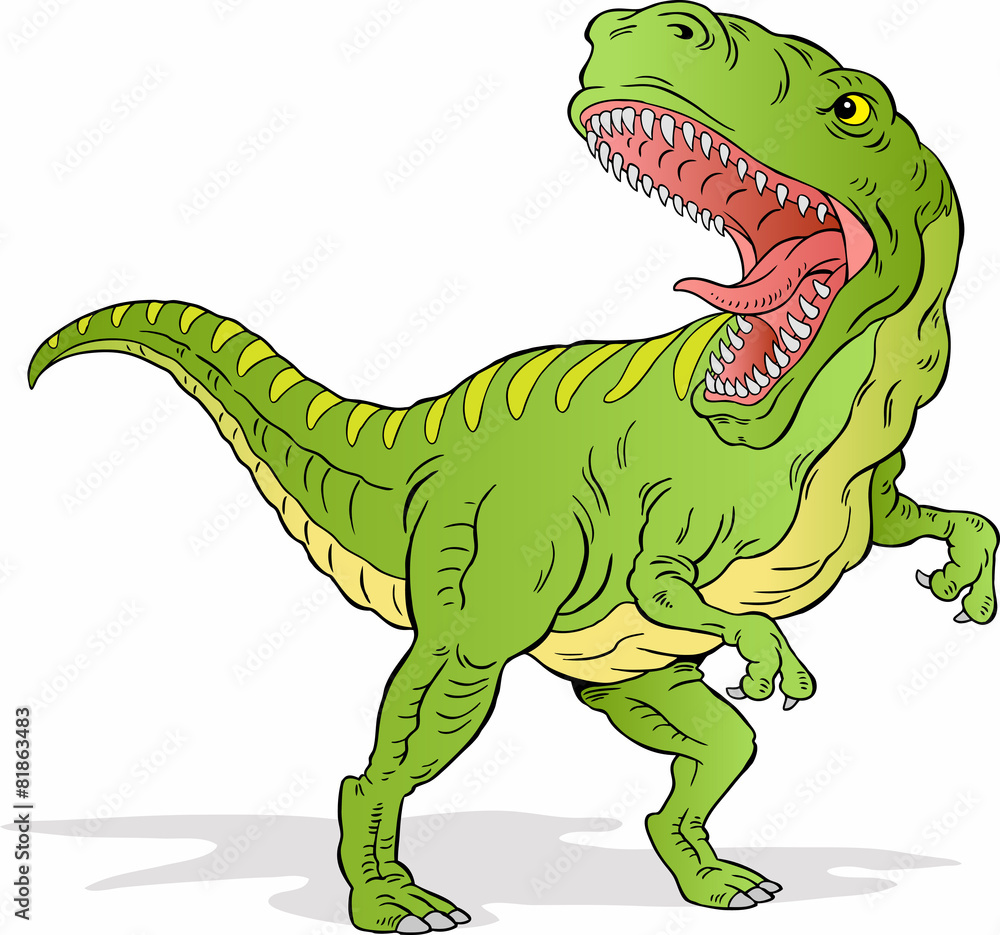 Angry T-Rex Dinosaur Stock Vector | Adobe Stock