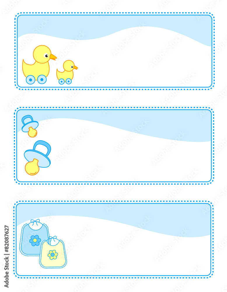 Printable baby gift tags / web header Stock Vector | Adobe Stock