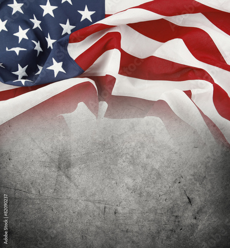 American flag on grey background Stock Photo | Adobe Stock