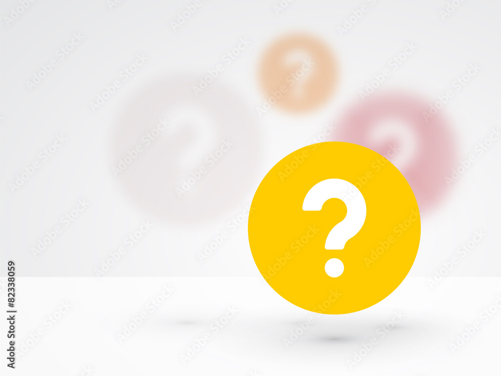 question mark icon on a background blur Stock Vector | Adobe Stock
