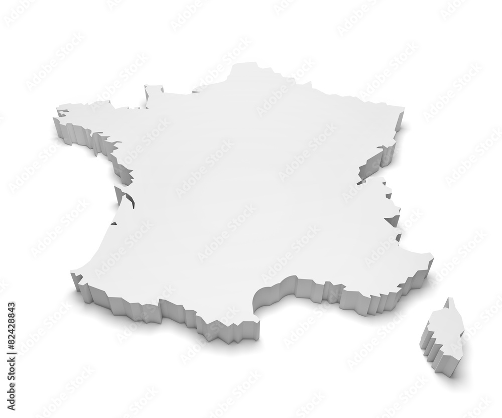 Blank map of France Stock Illustration | Adobe Stock