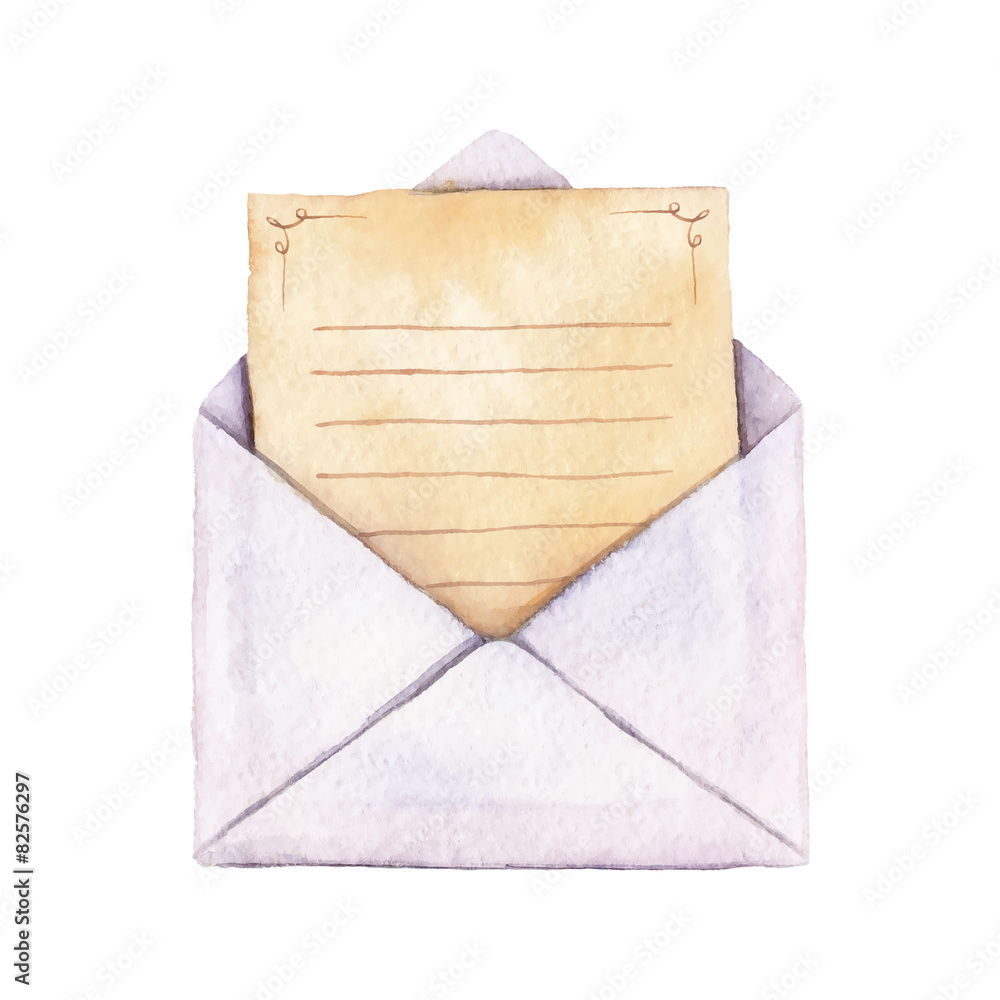 Envelope with a letter Stock Vector | Adobe Stock