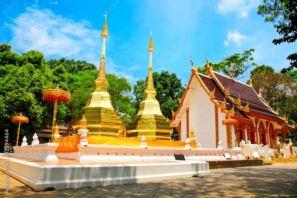 Wat phra that Doi tung,tourist temple Ching rai,Thailand Stock Photo ...