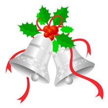 Silver Christmas Bell Free Stock Photo - Public Domain Pictures