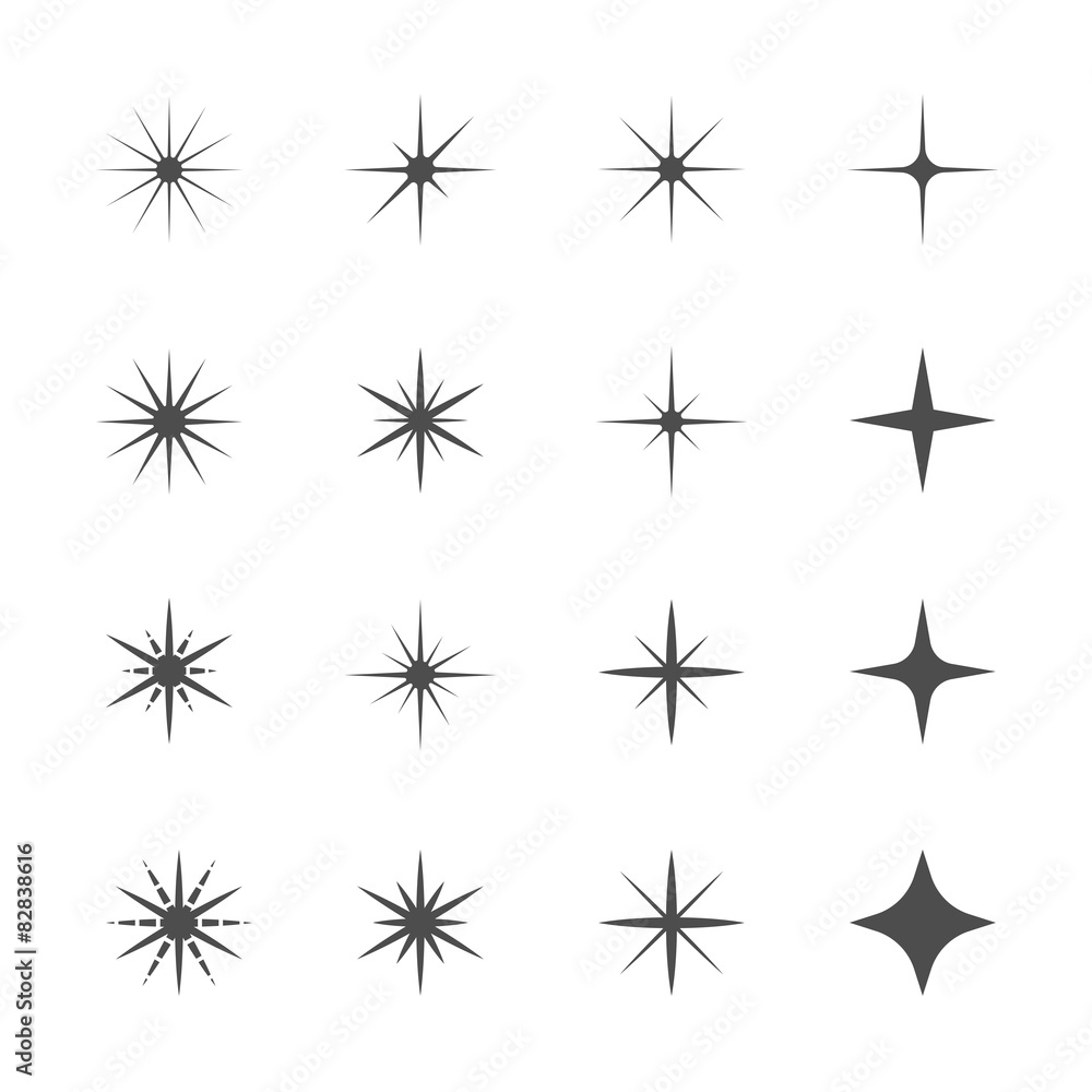 sparkles icon set, vector eps10 Stock Vector | Adobe Stock