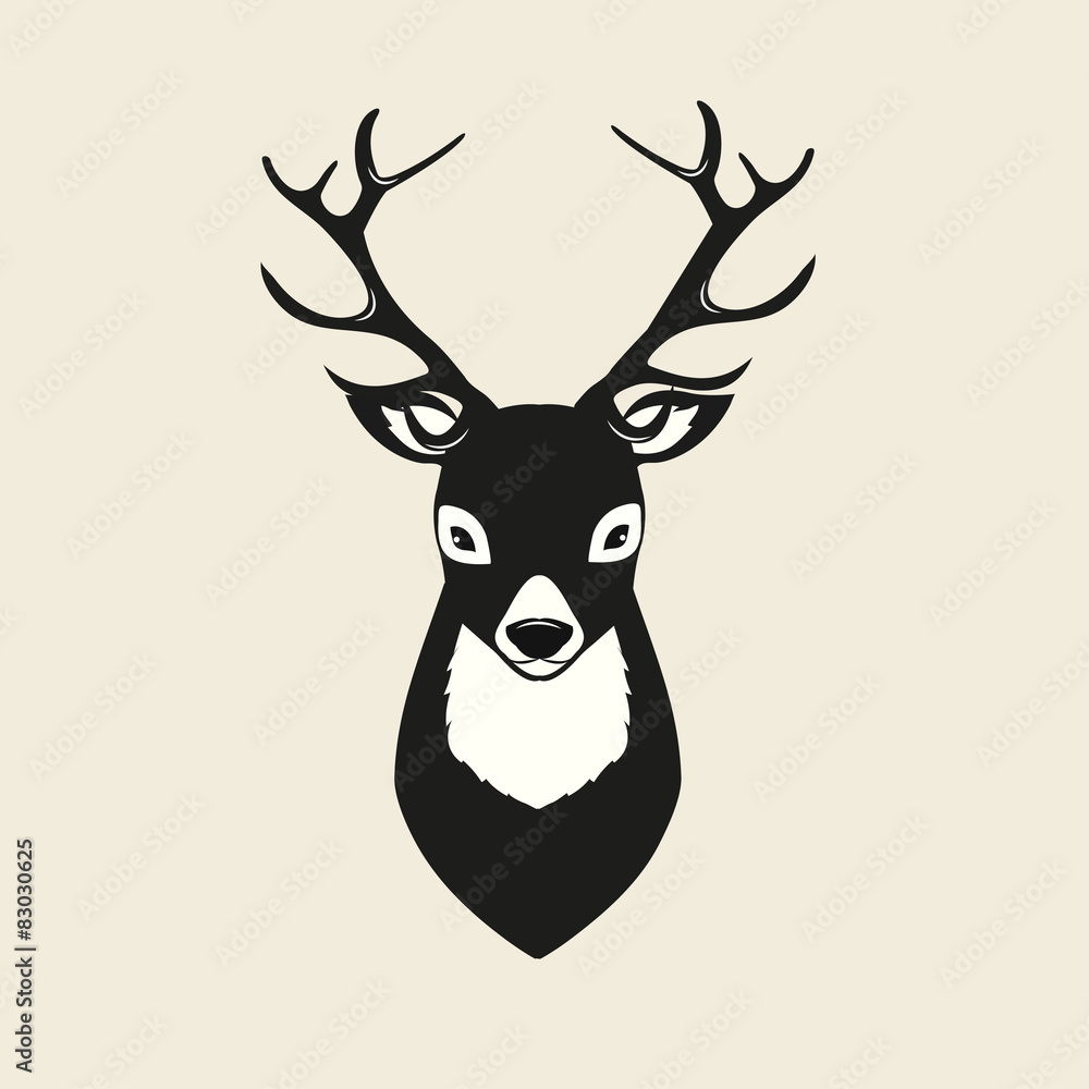 Deer Head vector illustration Stock Vector | Adobe Stock