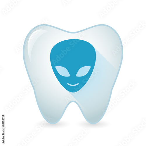 Tooth icon with an alien face - Acquista questo vettoriale stock ed ...