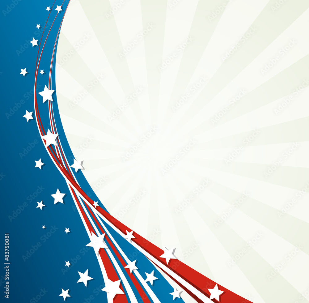 American Flag, Vector patriotic background Stock Vector | Adobe Stock