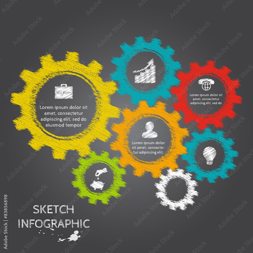 Vector doodle sketch elements for infographic. Stock Vector | Adobe Stock