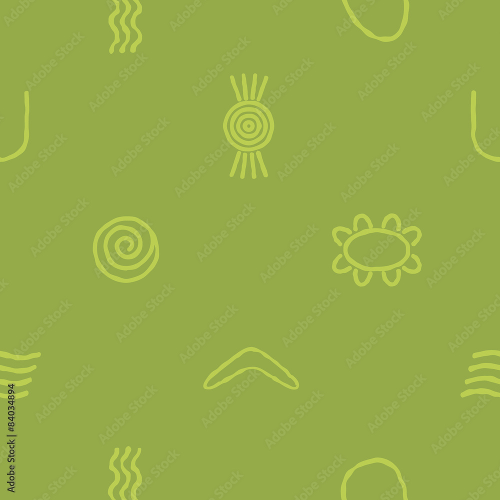 Seamless background with symbols of Australian aboriginal art Stock ...