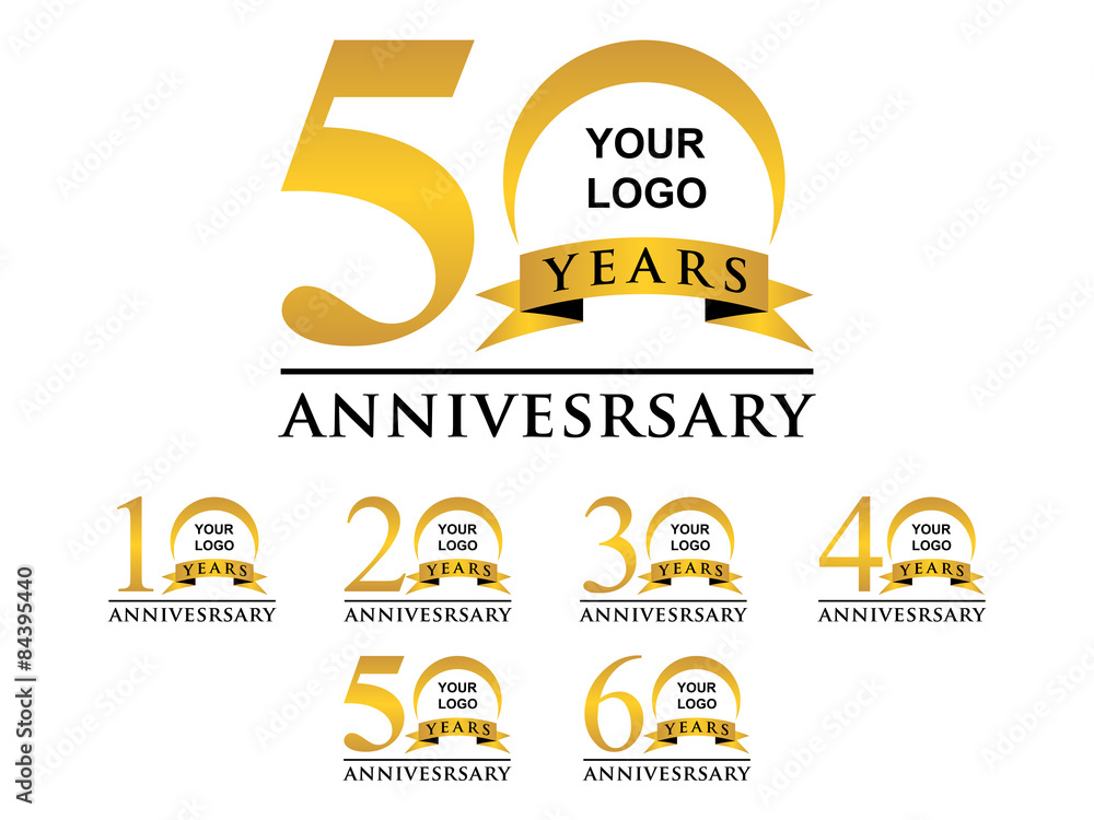 anniversary element gold Stock Vector | Adobe Stock