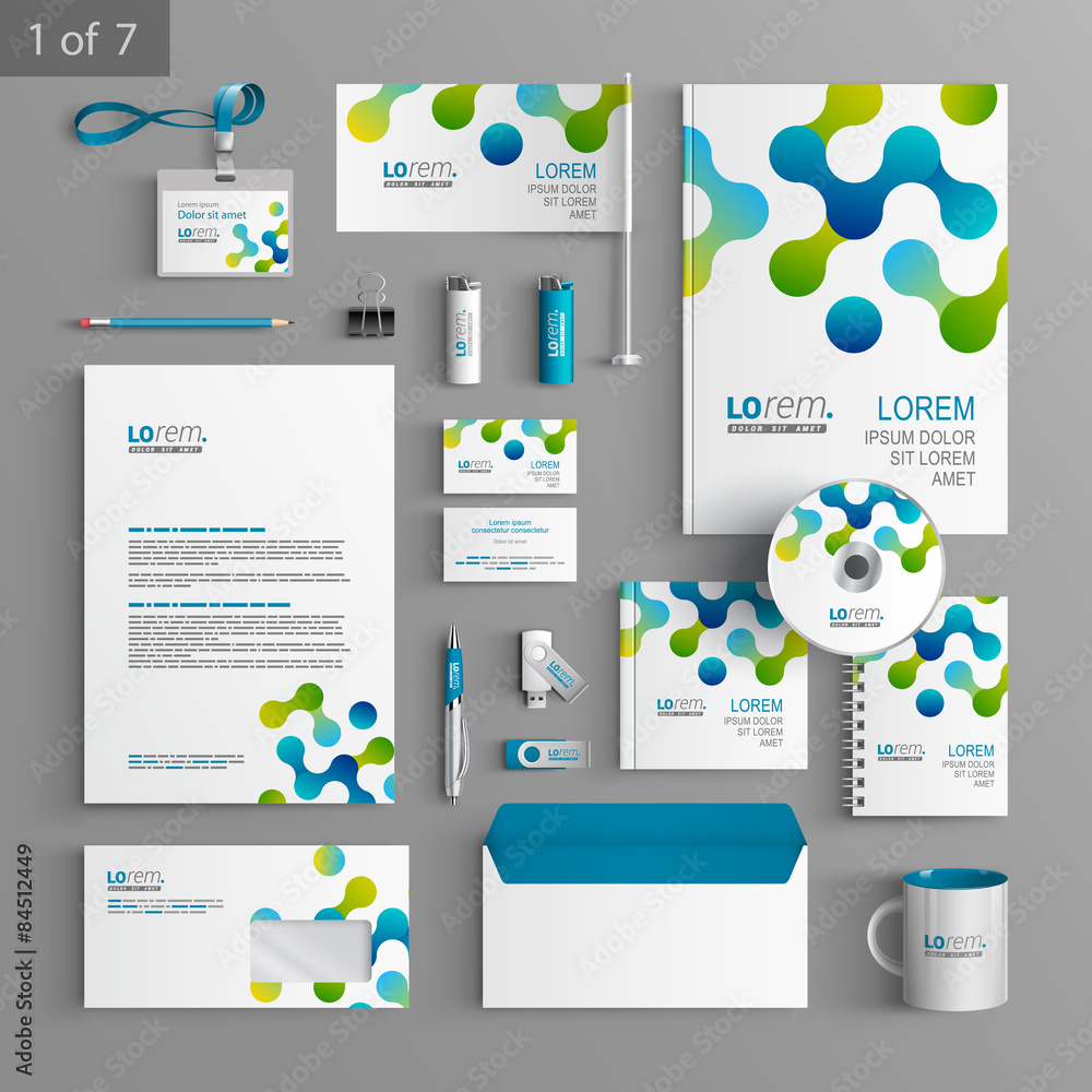 Stationery template design Stock Vector | Adobe Stock