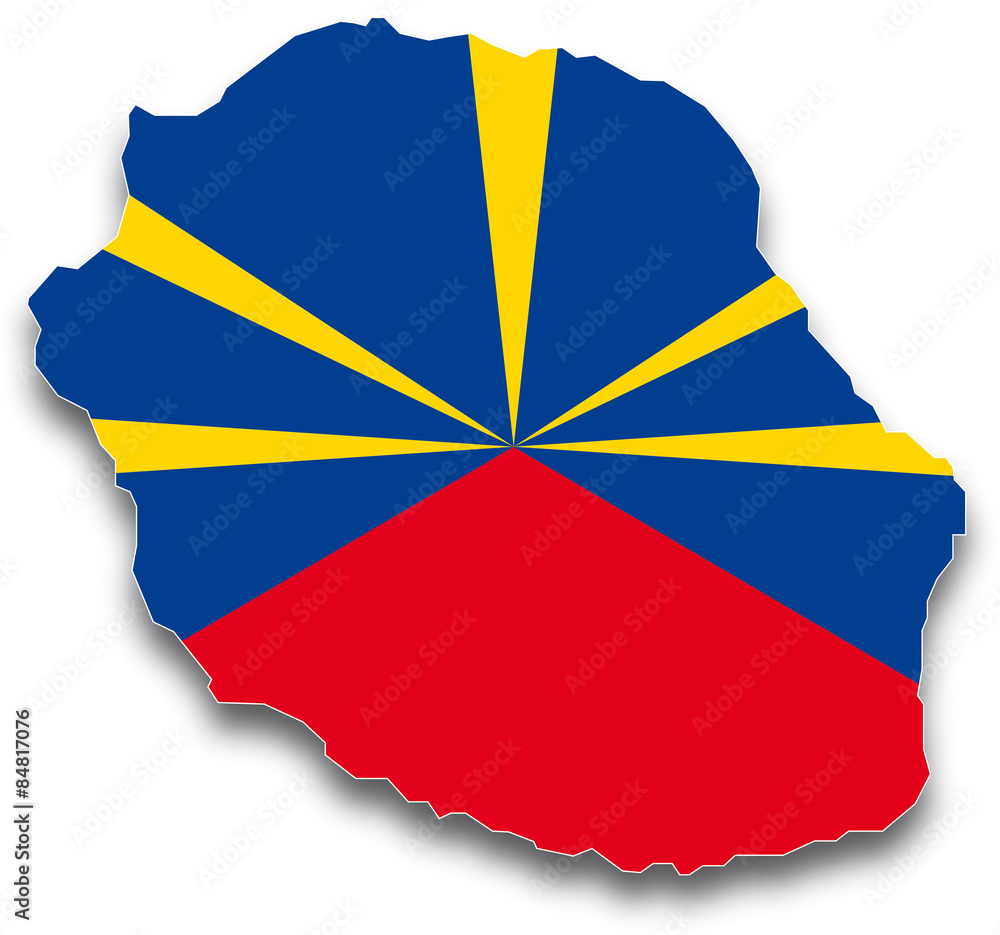 Image vectorielle Stock Drapeau de La Réunion | Adobe Stock