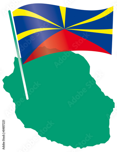 Drapeau de La Réunion vector de Stock | Adobe Stock