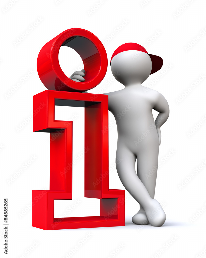 3D Man knowledge Stock Illustration | Adobe Stock