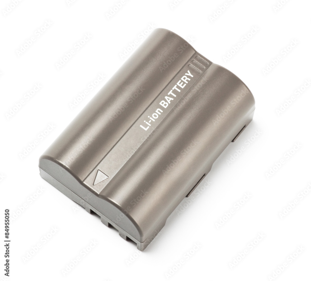 grey lithium-ion battery top view Stock Photo | Adobe Stock