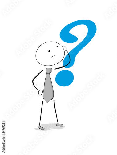 Strichmännchen. Frage. Stock-Illustration | Adobe Stock Strichmännchen. Frage. Stock-Illustration | Adobe Stock