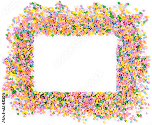 Candy Sprinkles Border with copy space for Birthday messages. Stock ...