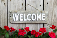 Floral Welcome Sign Free Stock Photo - Public Domain Pictures