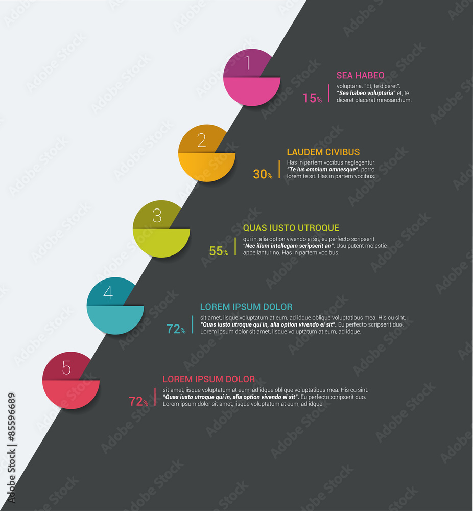 Timeline. Step by step template. Infographic. Stock Vector | Adobe Stock