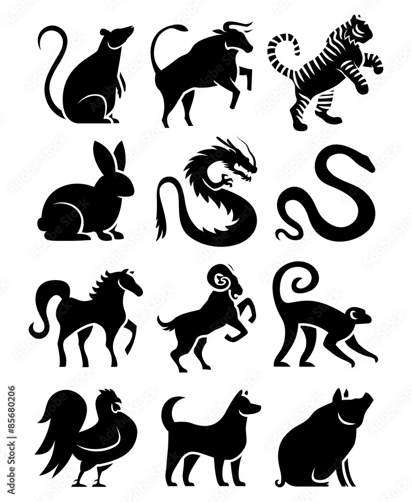 Stylized zodiac signs 60 photos - Astrologytoyou.com