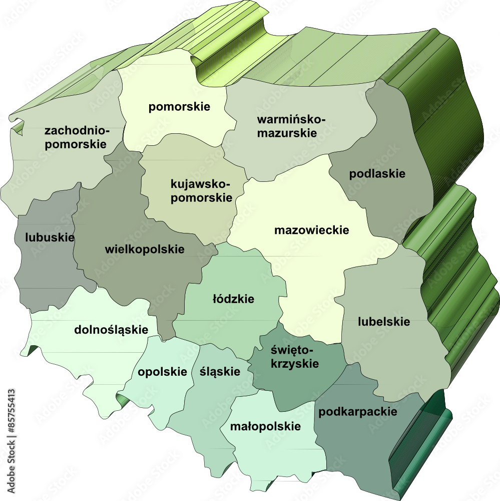 Mapa POLSKI Stock Vector | Adobe Stock