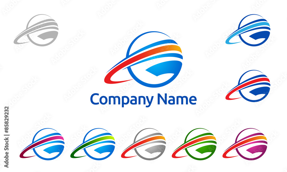 3d, global, globe, world, G, letter G, logo, vector, arrow, motion ...