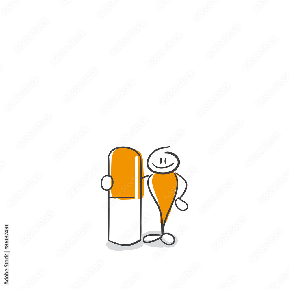 Strichmännchen Serie Pumpy / Radiergummi Stock Vector | Adobe Stock