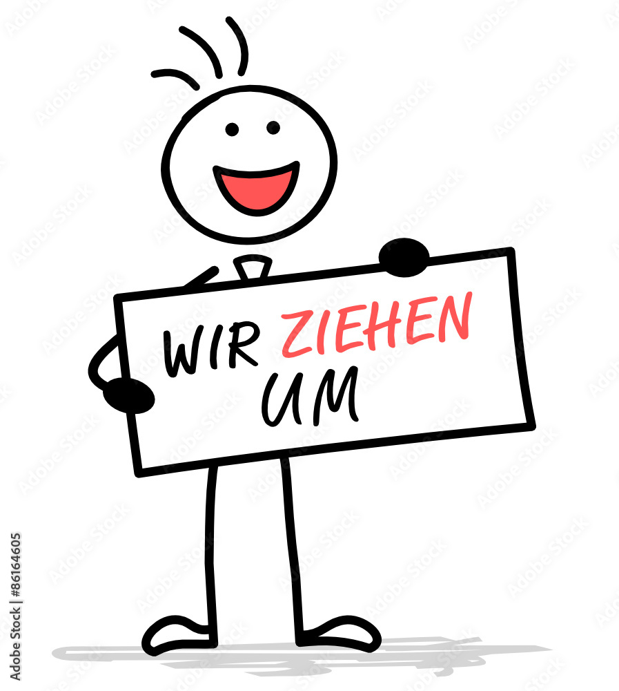 Vector de Stock Wir ziehen um | Adobe Stock