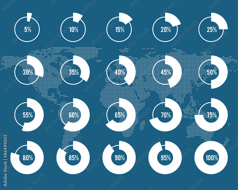 Set of circle diagrams for infographics Stock Vector | Adobe Stock