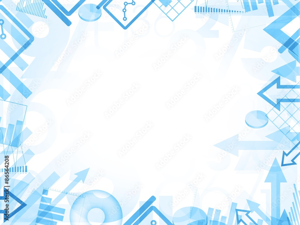 abstract statistics blue background frame border Stock Illustration ...
