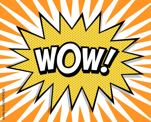 wow sign Stock Vector | Adobe Stock
