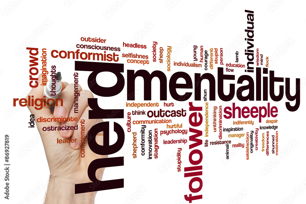 Herd mentality word cloud Stock Photo | Adobe Stock