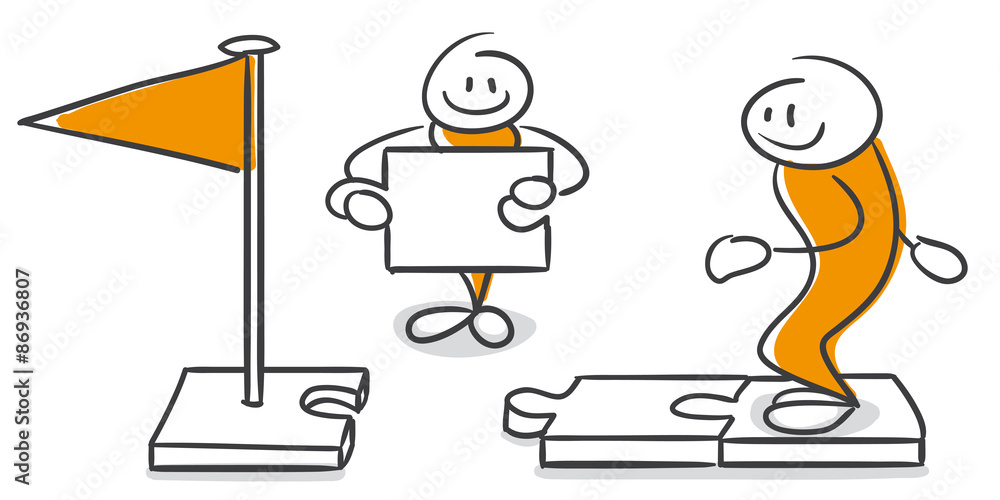 Vetor Strichmännchen Serie Pumpy / Teamwork do Stock | Adobe Stock