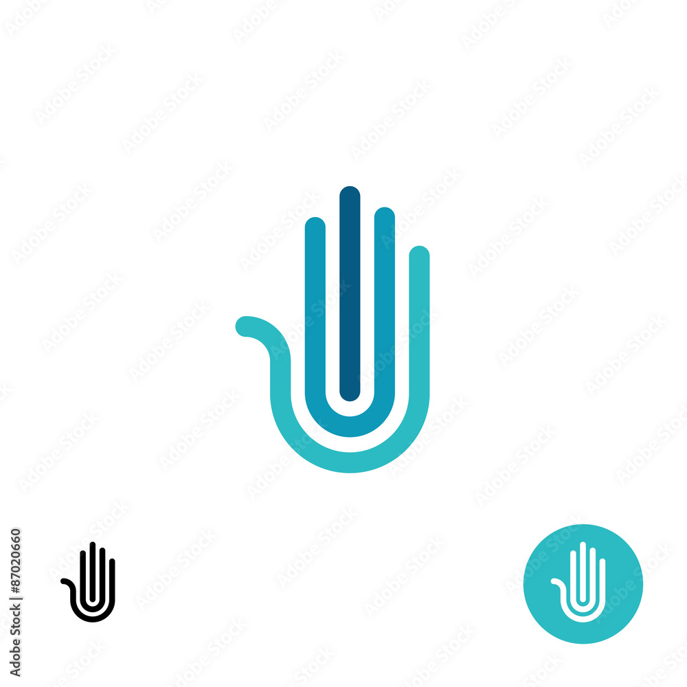 Hand logo Stock Vector | Adobe Stock