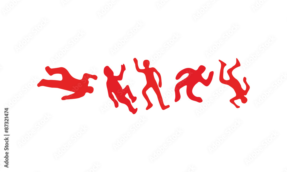 illustration body crime scene danger Stock Vector | Adobe Stock