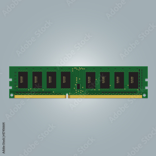 Computer RAM (Random-Access Memory) Chip Isolated. RAM Memory Module ...
