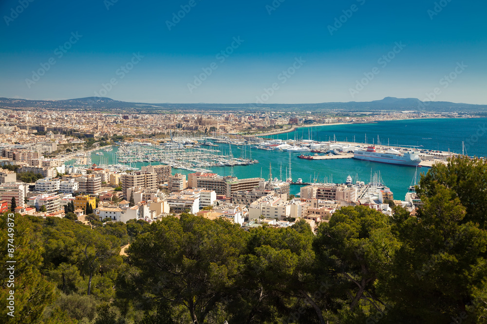 Foto de Stock aerial view of of Palma de Mallorca | Adobe Stock